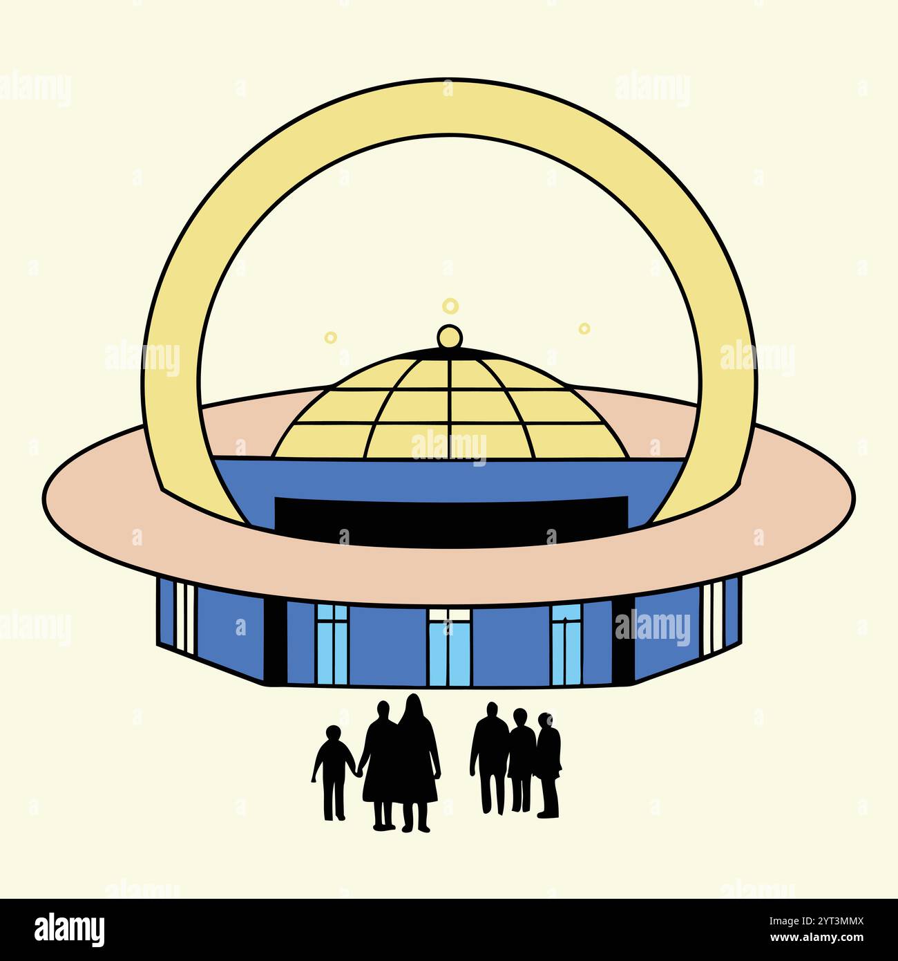 Modern Architectural Building Vector Illustration Printable Design ...