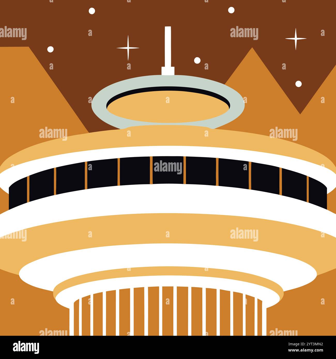 Modern Architectural Building Vector Illustration Printable Design ...