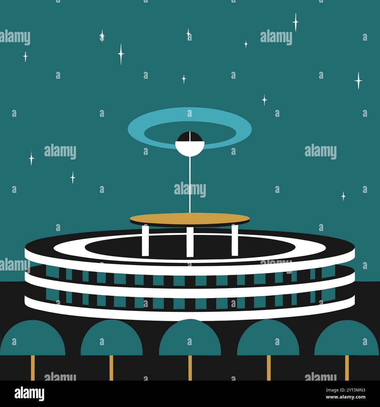 Modern Architectural Building Vector Illustration Printable Design ...