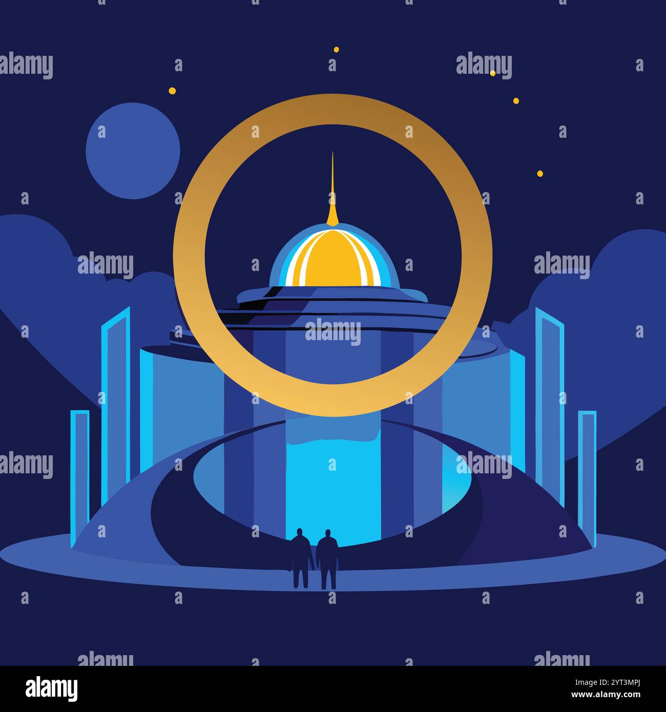 Modern Architectural Building Vector Illustration Printable Design ...