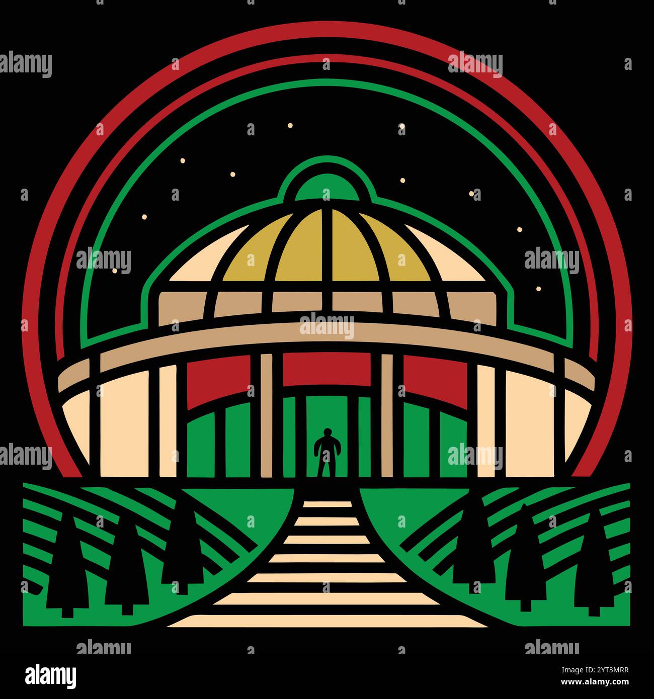 Modern Architectural Building Vector Illustration Printable Design ...