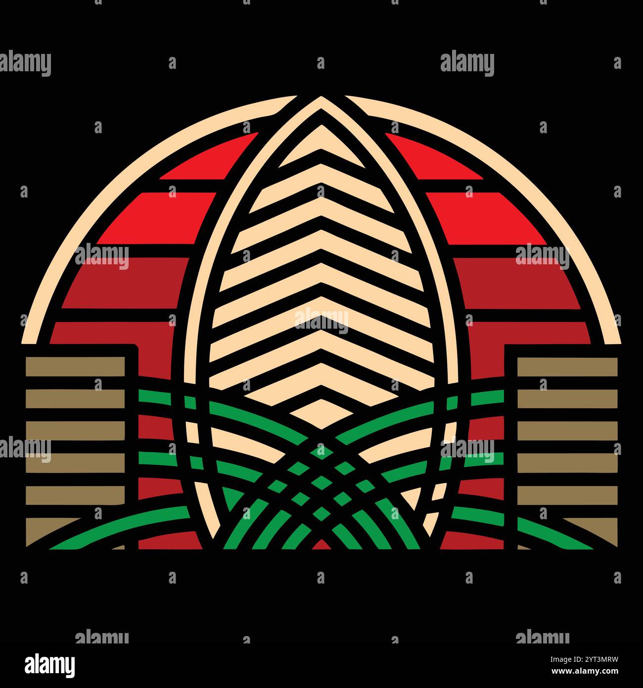 Modern Architectural Building Vector Illustration Printable Design ...