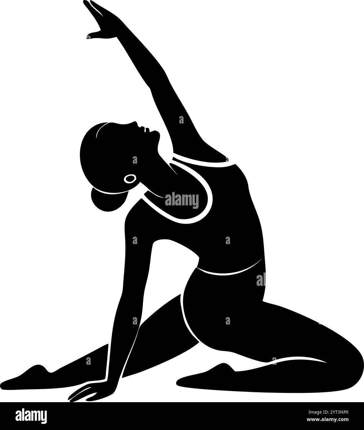 Meditative Yoga Pose Silhouette Printable Vector Graphic for ...