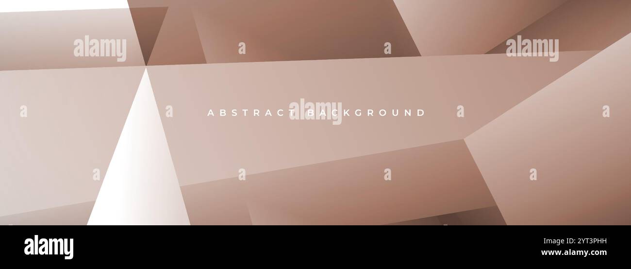 Mocha mousse color of the year 2025 abstract wide banner with geometric ...