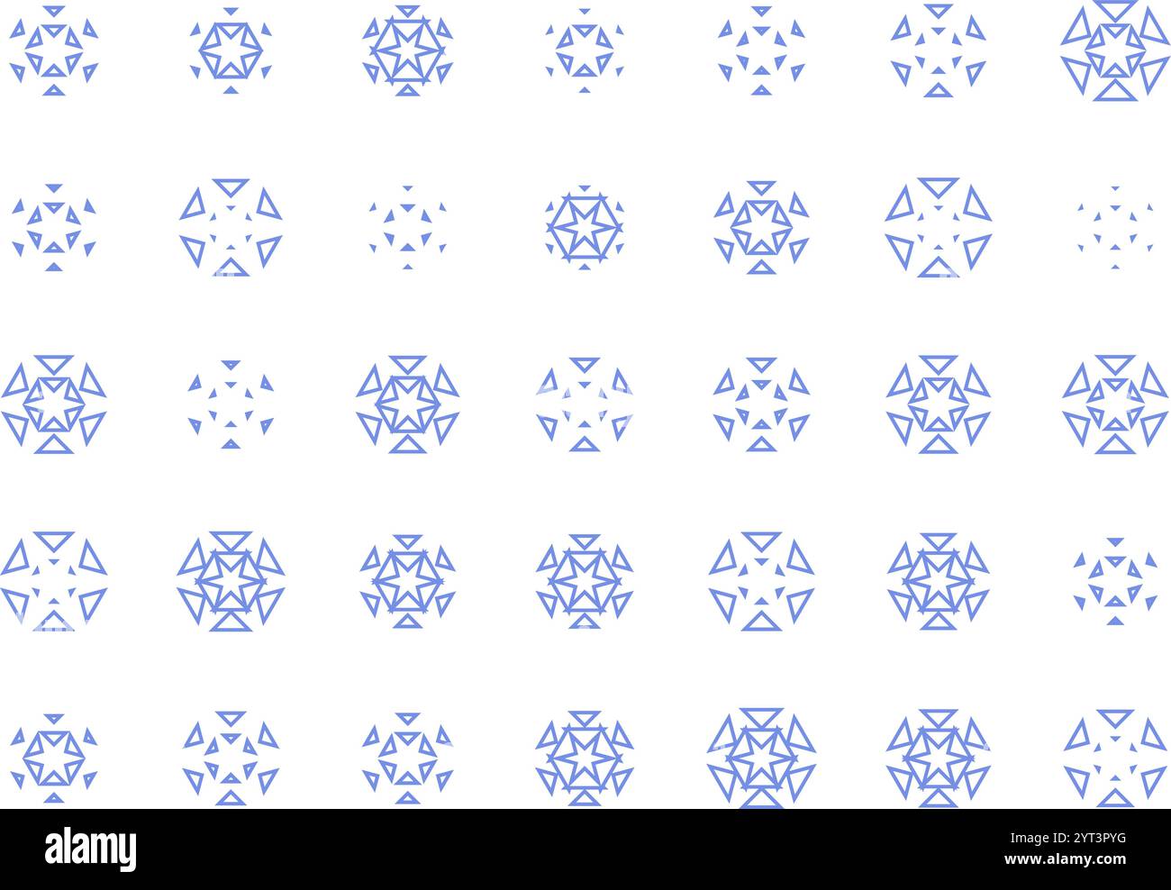 Set of cute snowflake icons on isolated background New Year ornament ...