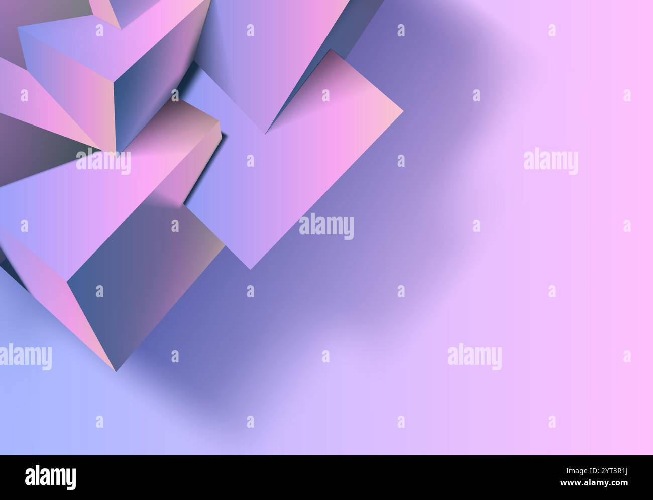 Abstract 3D background with mix of cubes. Geometric shapes intersecting ...