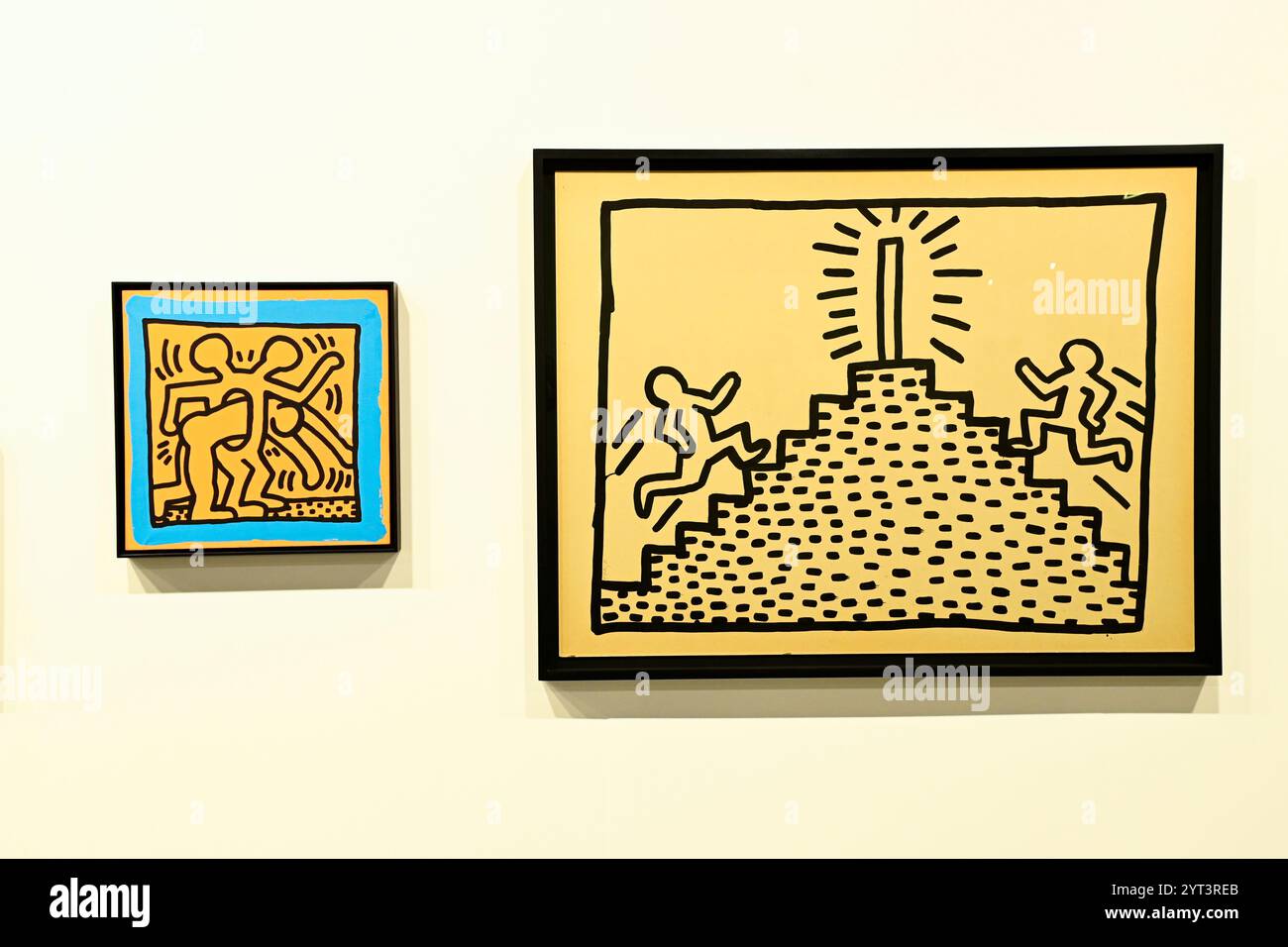 Artwork by Keith Haring is seen on display at day 2 of Art Basel on ...