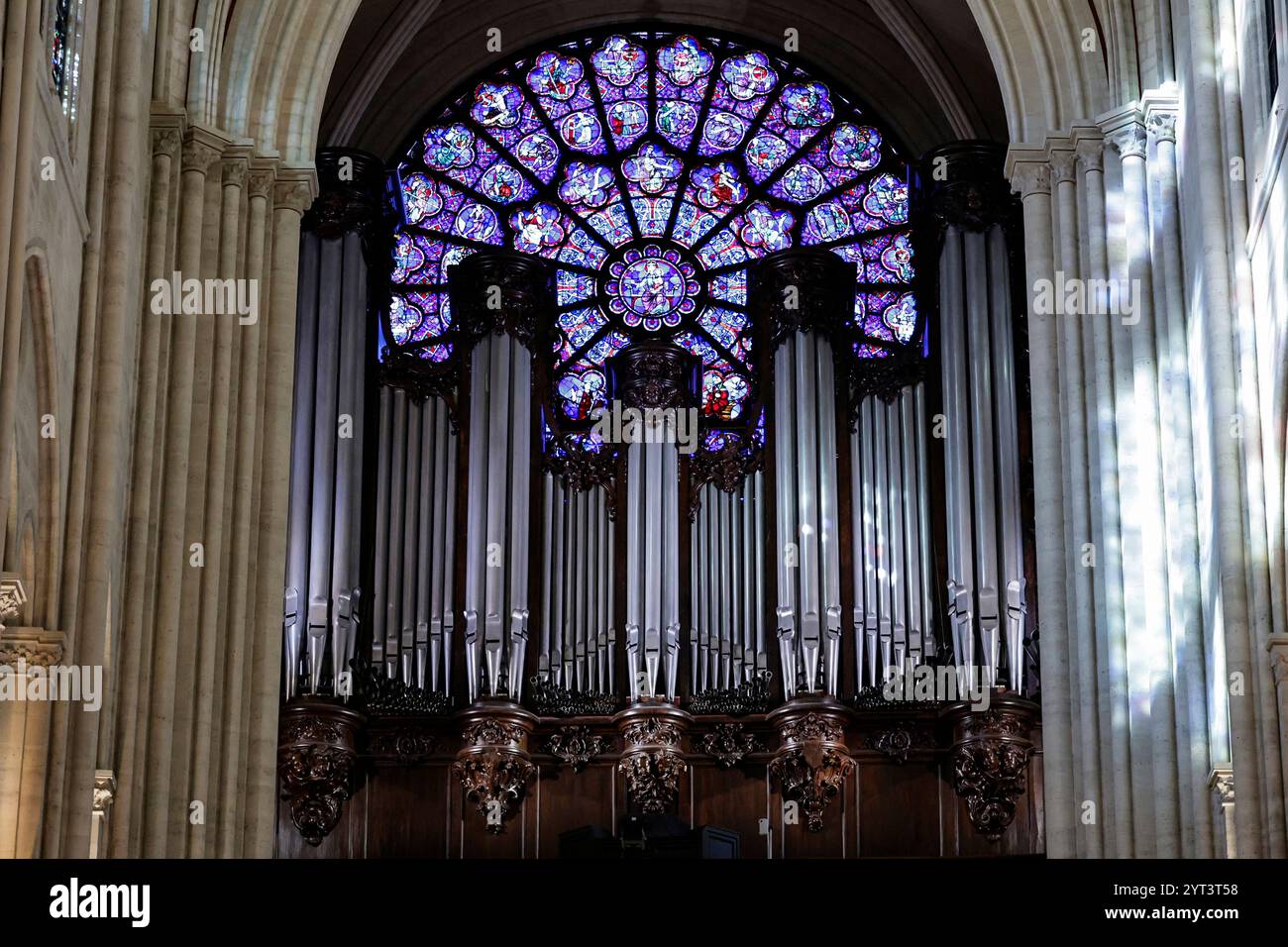 FILE - The western Rose window and the organ of Notre-Dame de Paris ...