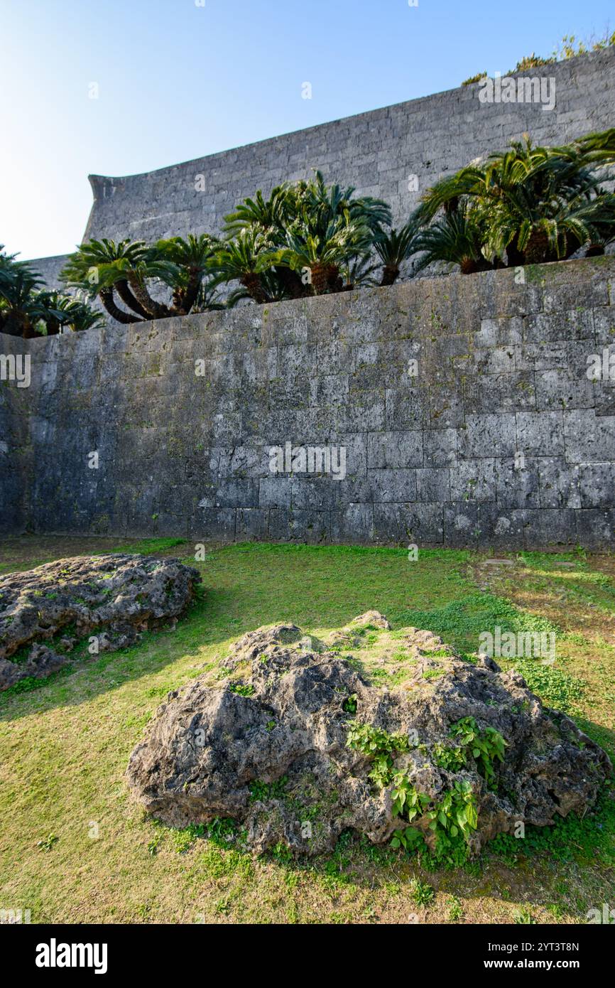 Walls of Shurijo castle, former capital of Ryukyu Kingdom and World ...