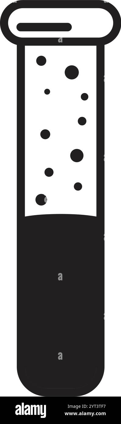 Science lab bottle icon in flat style. Laboratory glassware equipment ...