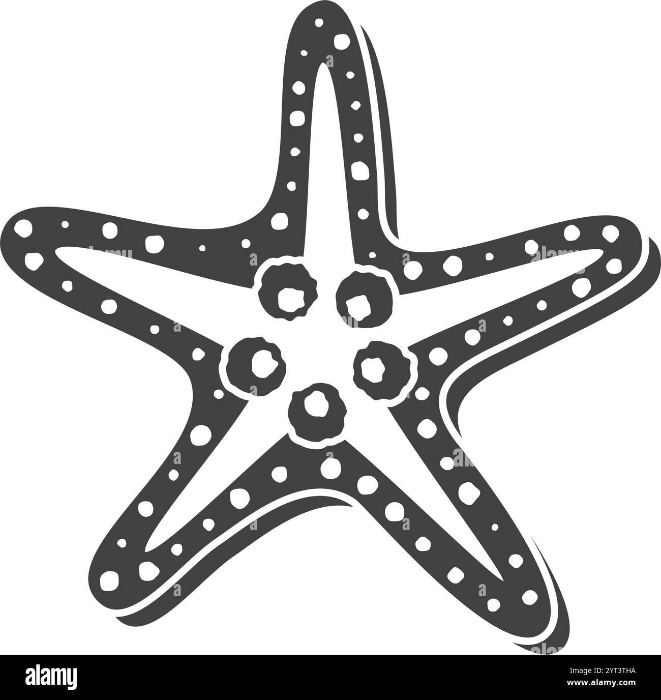 Starfish icon in flat style. Sea stars vector illustration on isolated ...