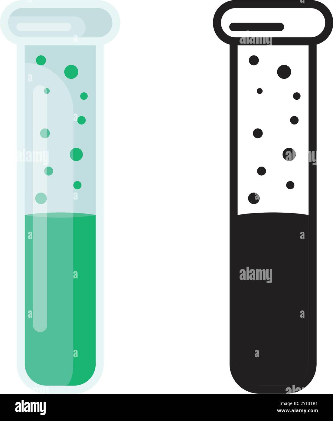 Science lab bottle icon in flat style. Laboratory glassware equipment ...