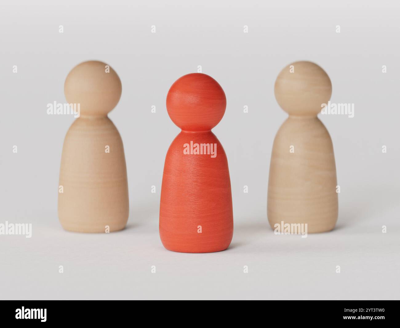 Leadership, business concept, leader teamwork and success.3D rendering ...