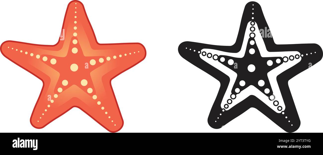 Starfish icon in flat style. Sea stars vector illustration on isolated ...