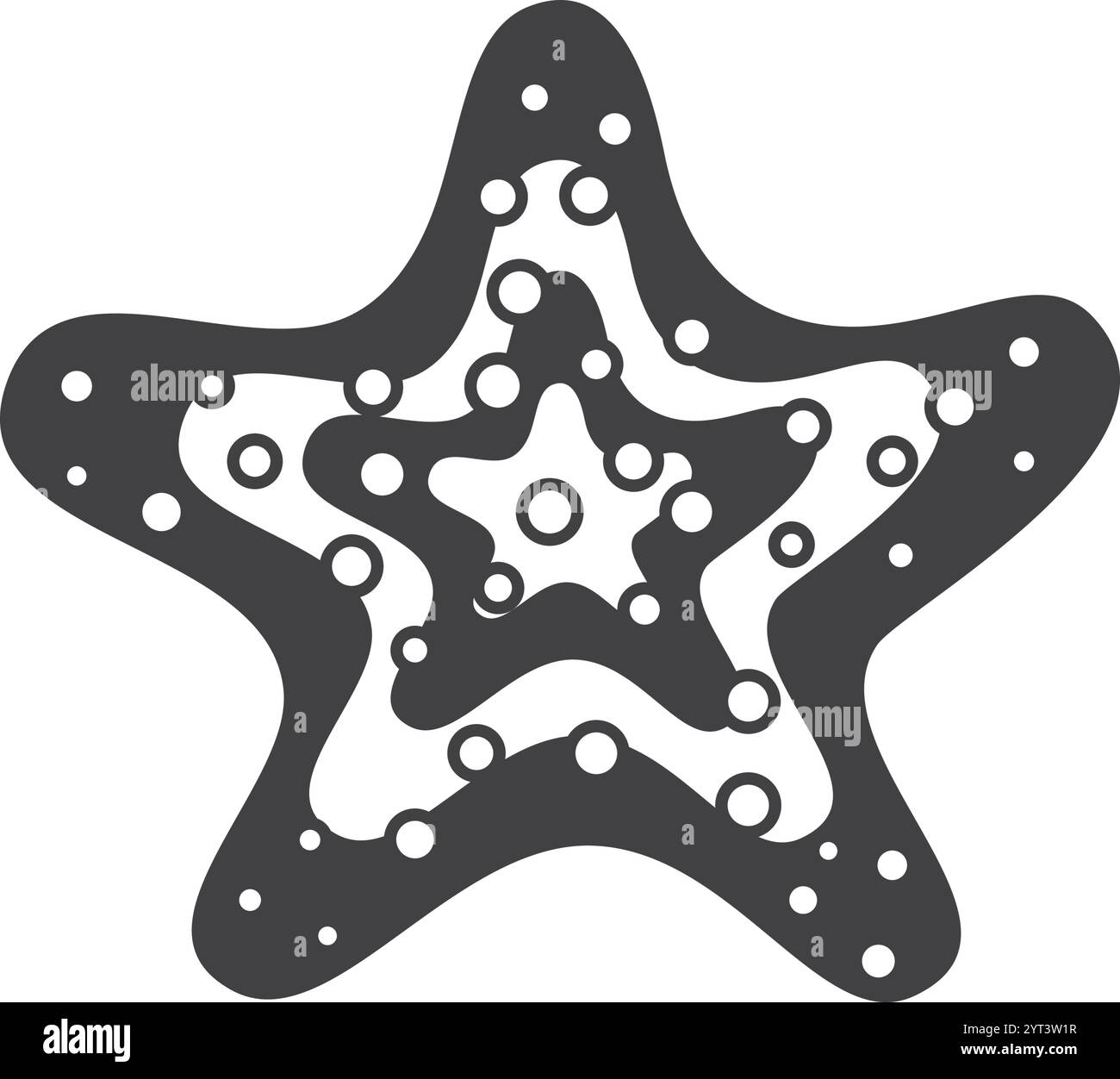 Starfish icon in flat style. Sea stars vector illustration on isolated ...