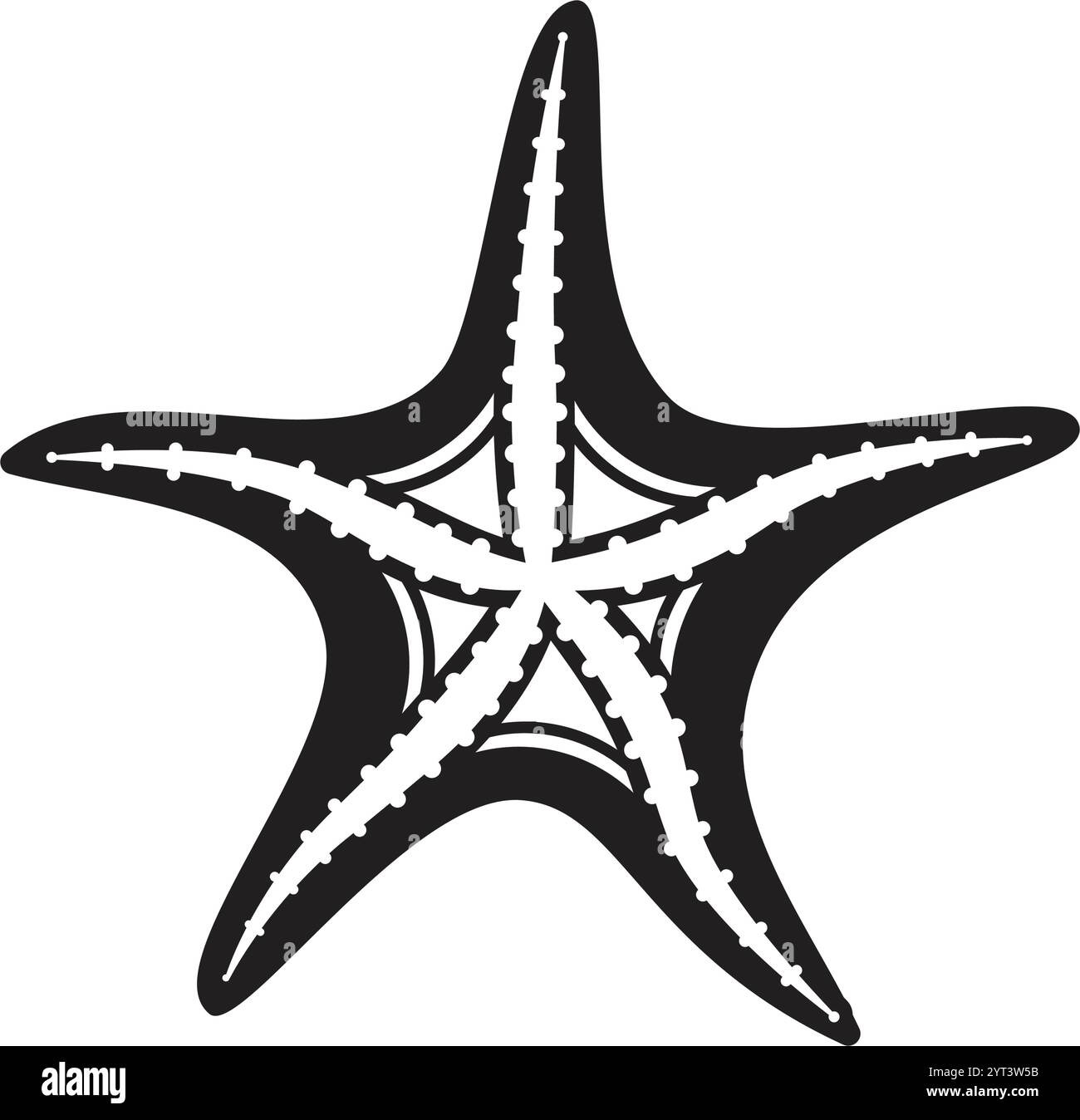 Starfish icon in flat style. Sea stars vector illustration on isolated ...