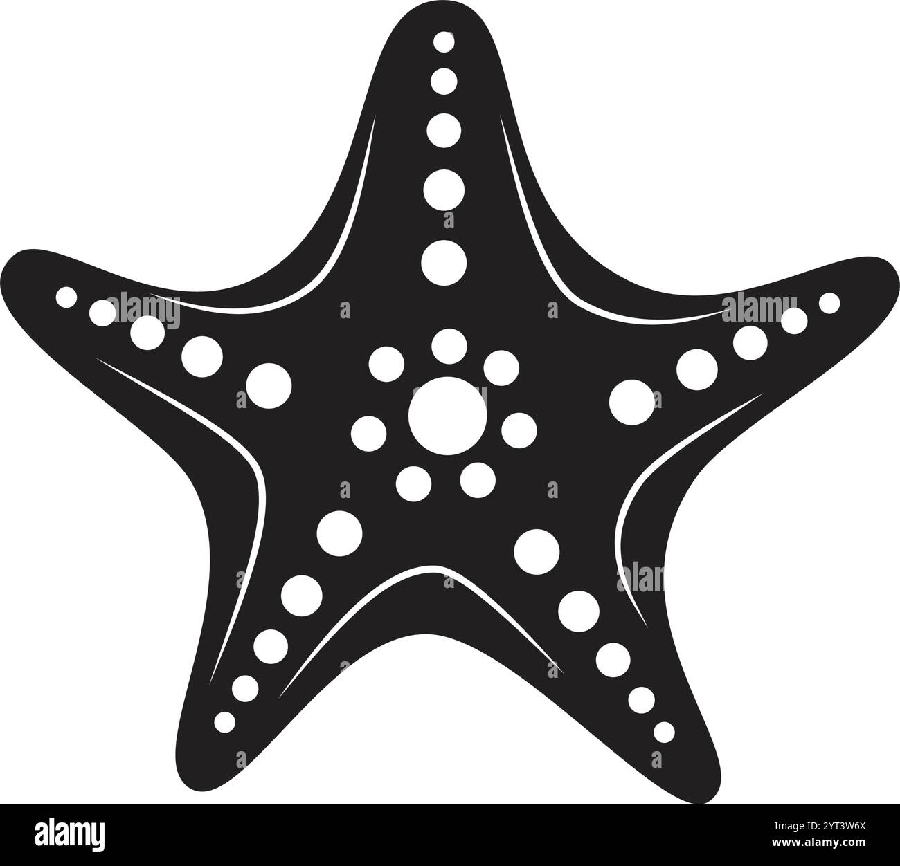 Starfish icon in flat hi-res stock photography and images - Alamy