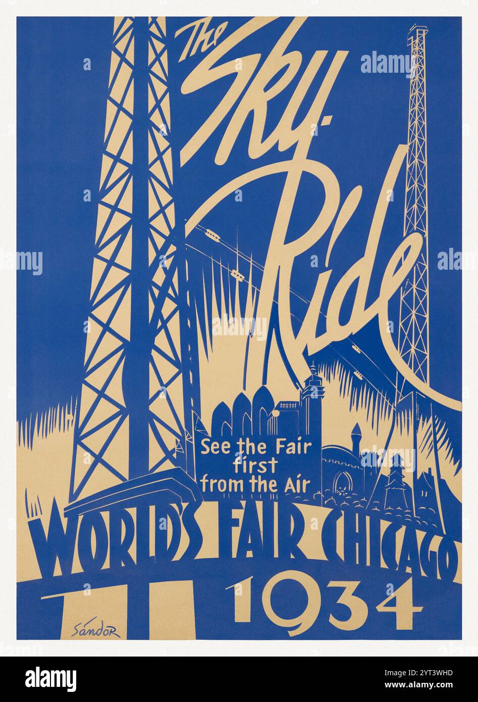 The Sky Ride. World's Fair Chicago 1934 by Sándor (Alexander Raymond ...