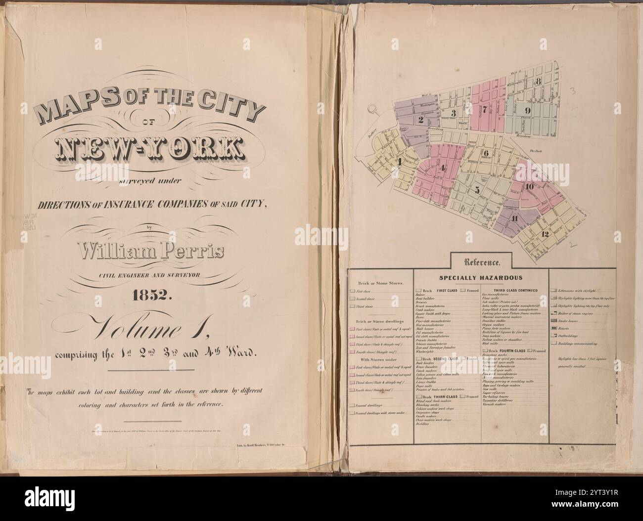 Maps of the city of New York , Vol. 1, [Title page and index map] 1852 ...