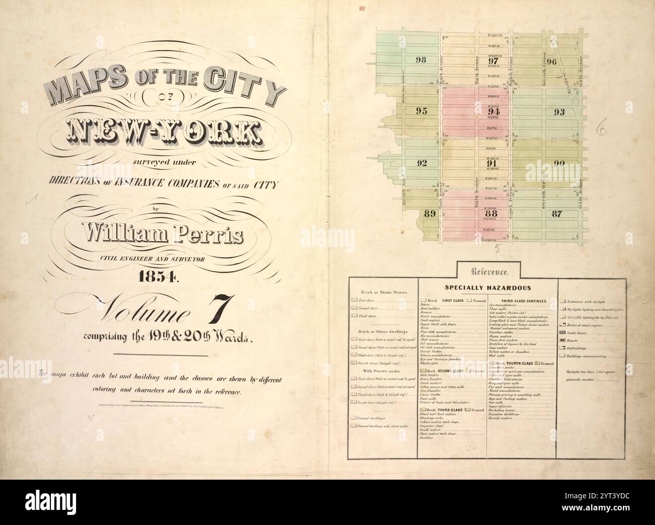 Maps of the city of New York , Volume 7 , [Title page and index map ...