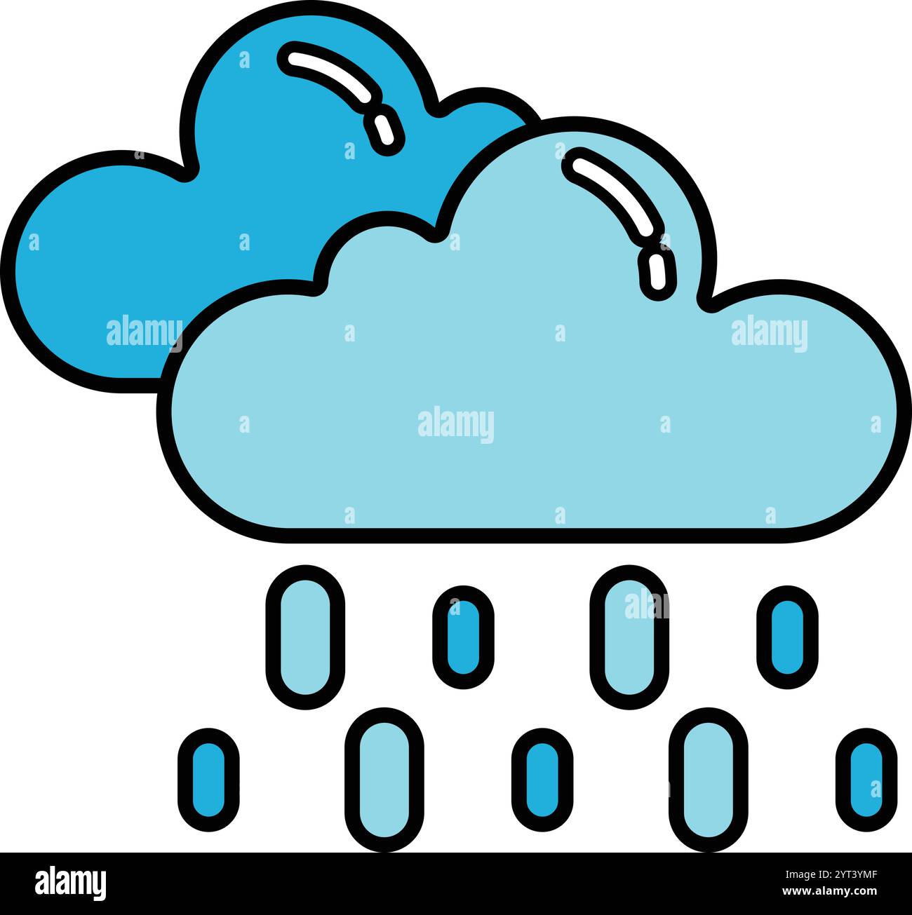 Blue sky with scattered cloud Stock Vector Images - Alamy