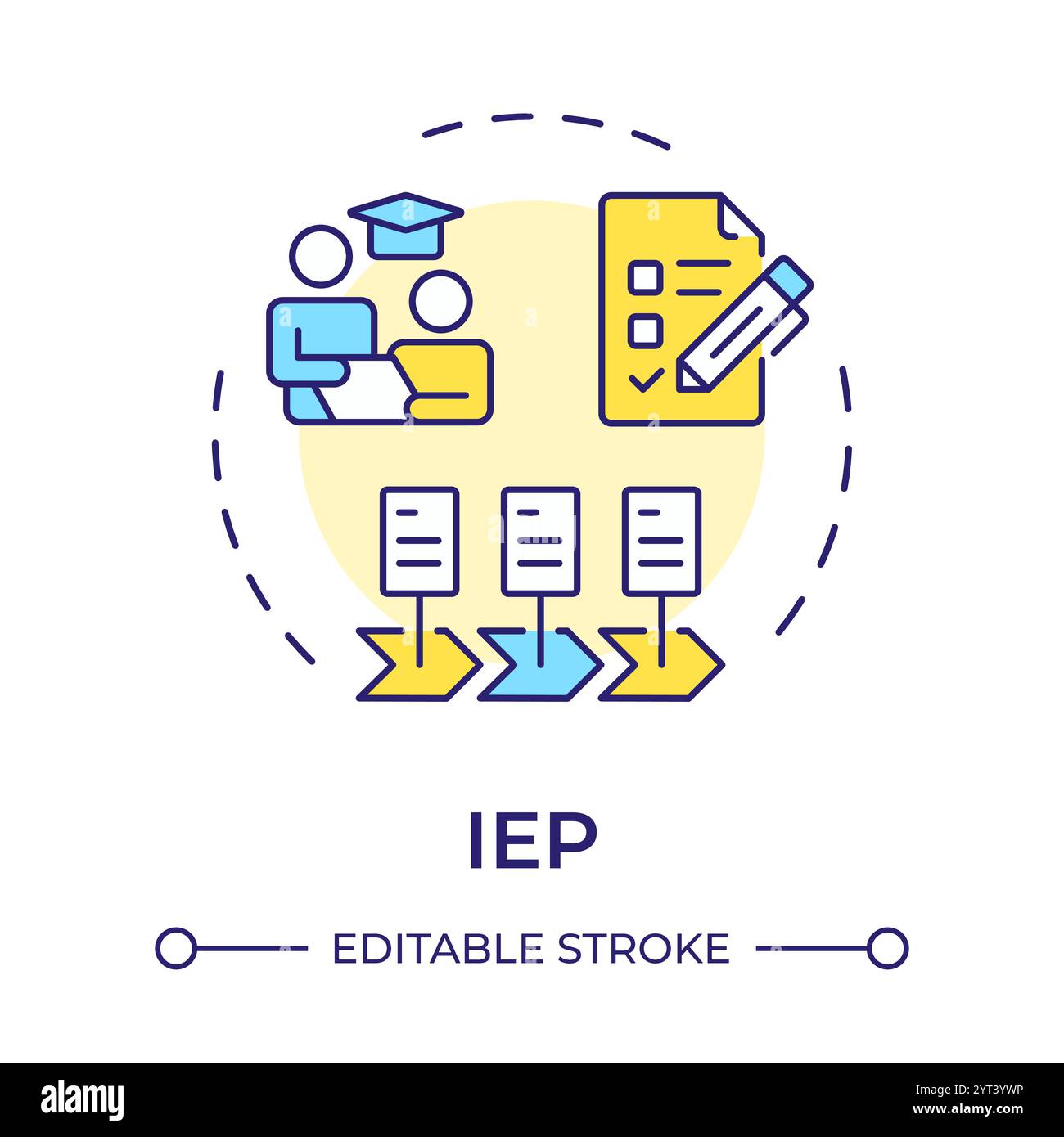 IEP multi color concept icon Stock Vector Image & Art - Alamy