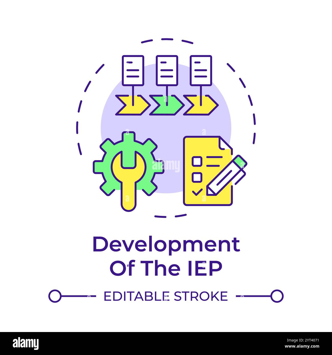 Development of iep multi color concept icon Stock Vector Image & Art ...