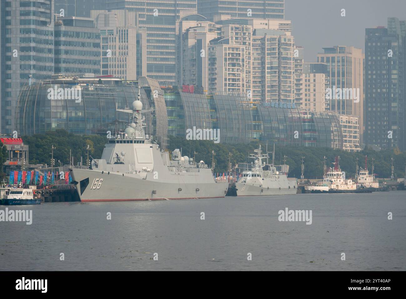 SHANGHAI, CHINA - DECEMBER 6, 2024 - Chinese navy type 052DL frigate ...