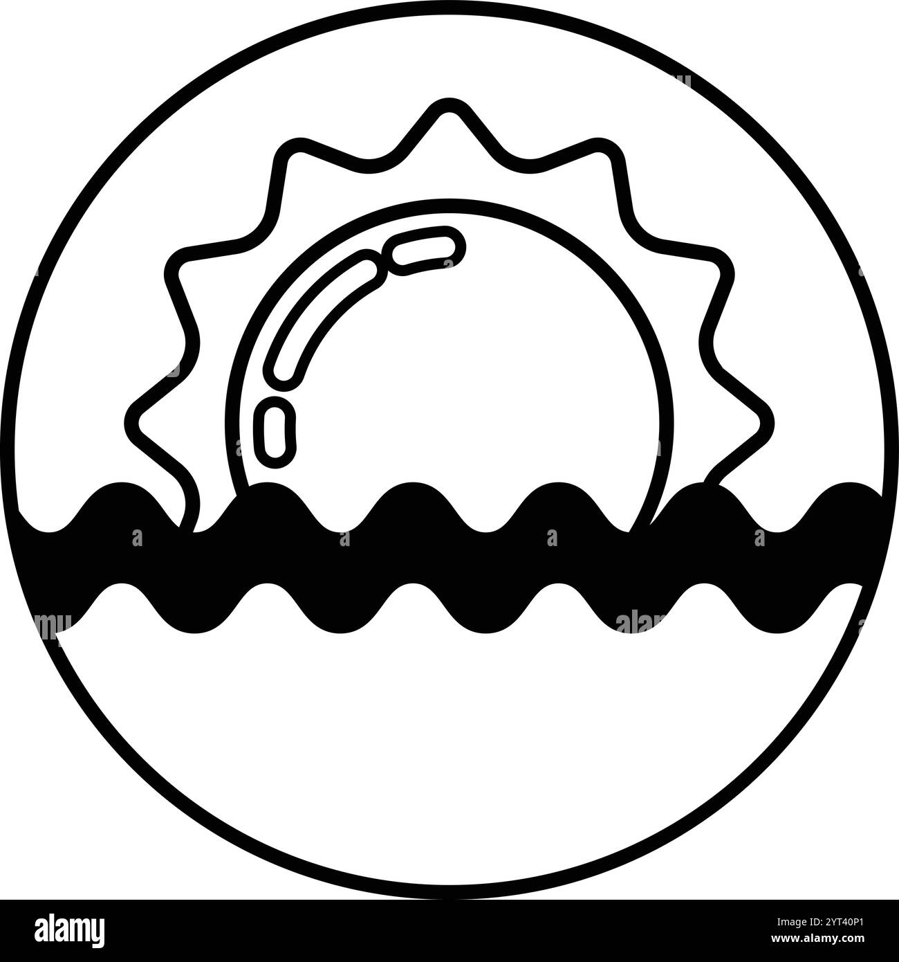 Beautiful sunrise over sea beach Stock Vector Images - Alamy