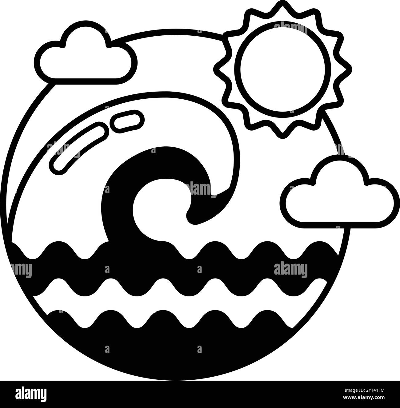Wave sun Black and White Stock Photos & Images - Alamy