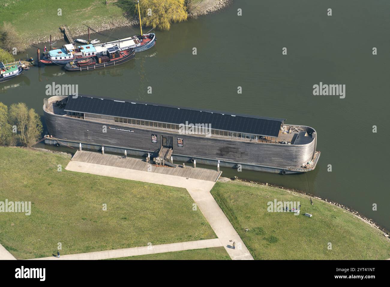 This wooden ship is a kind of floating zoo. Here in the harbor of Wijk ...