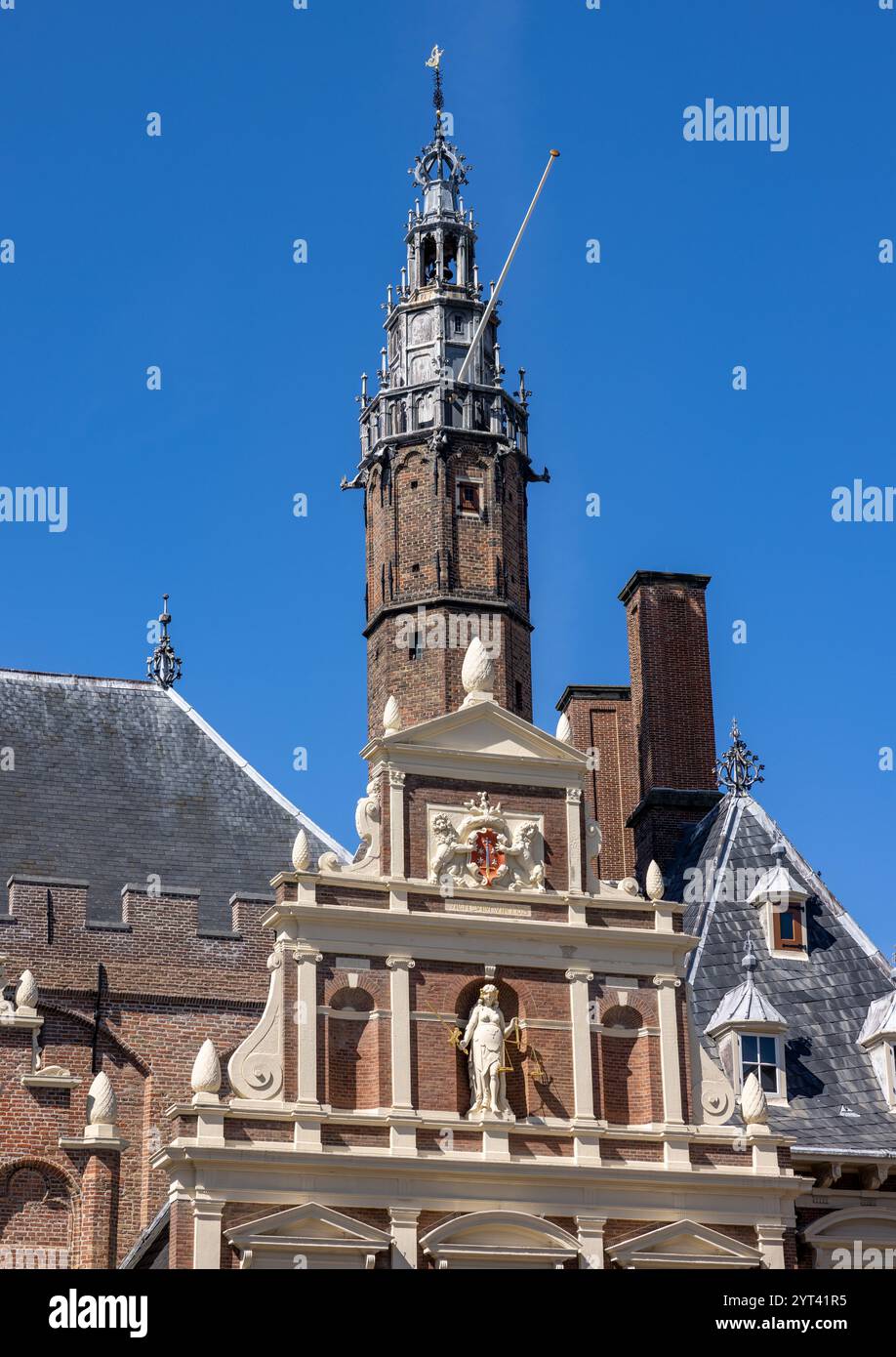 Historic City Hall in the center of Haarlem, Netherlands Stock Photo ...