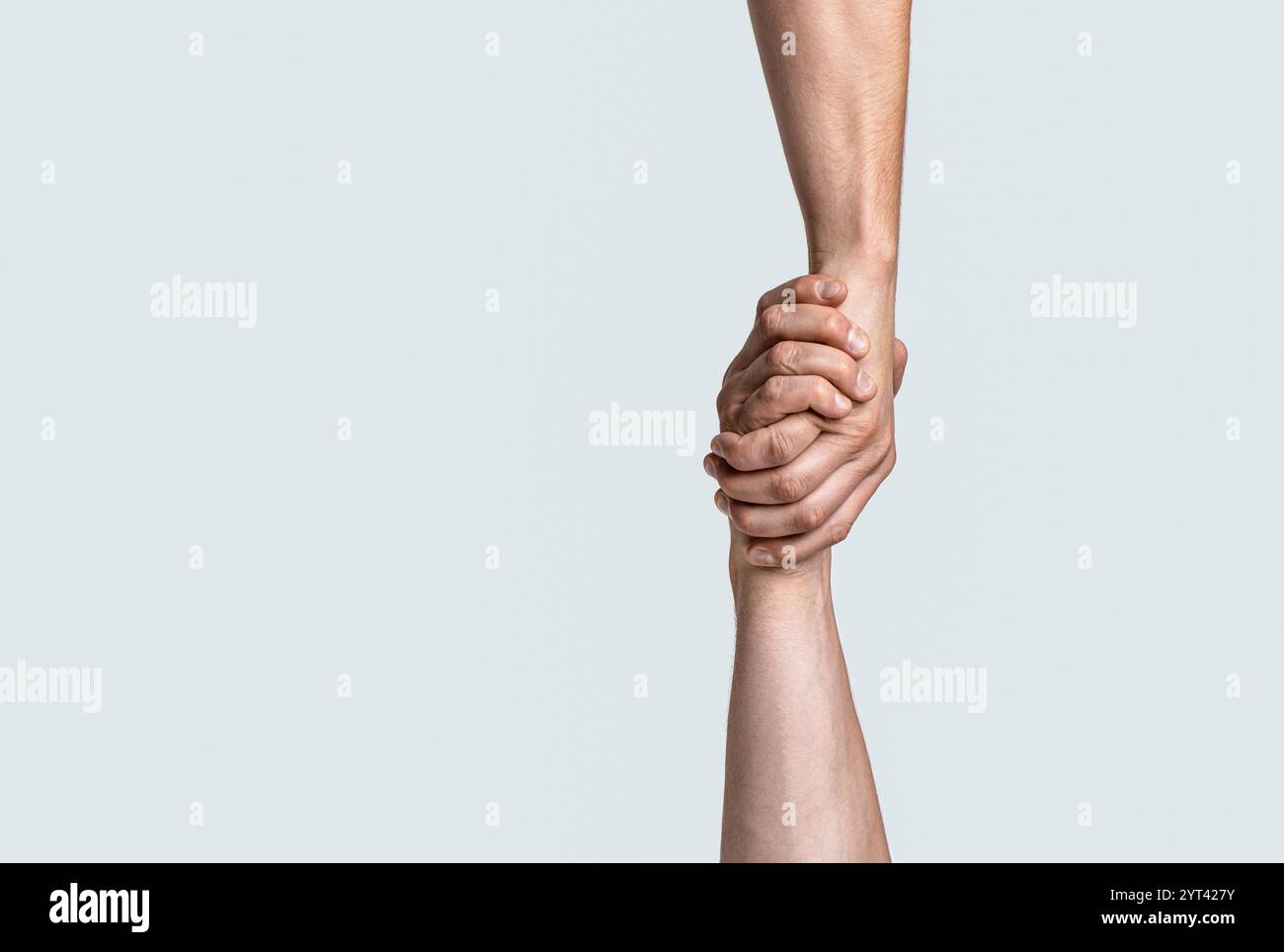 Support hand. Concept of support. Strong hold. Two hands, helping hand ...