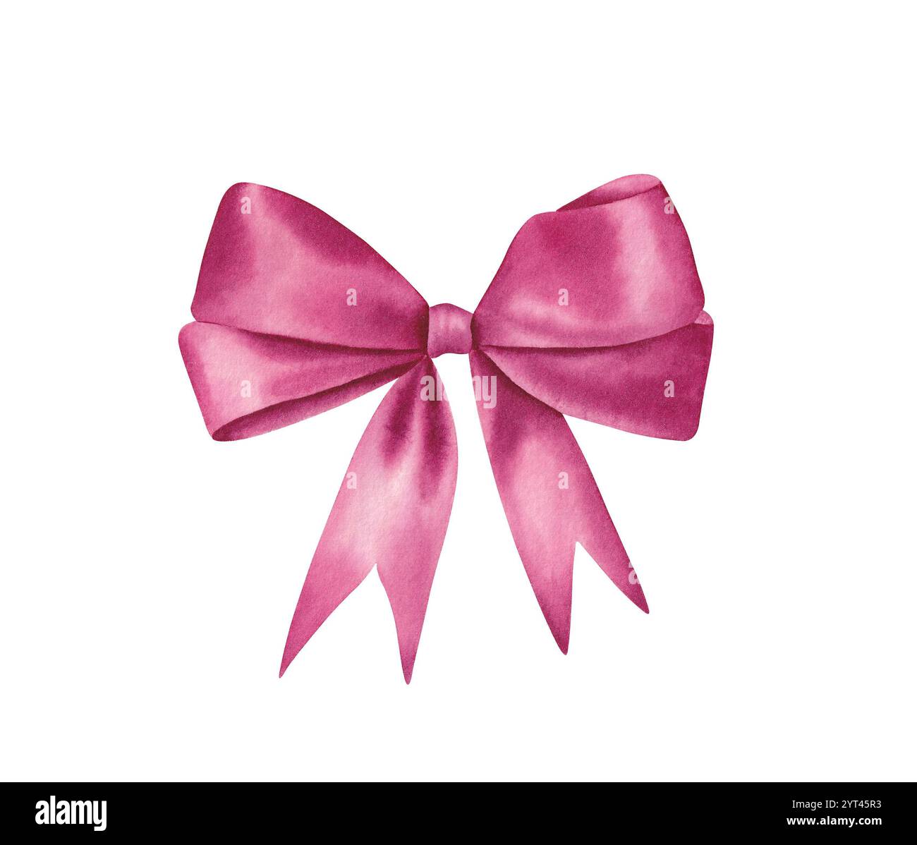 Hand drawn bow. Watercolor illustration isolated on white background ...