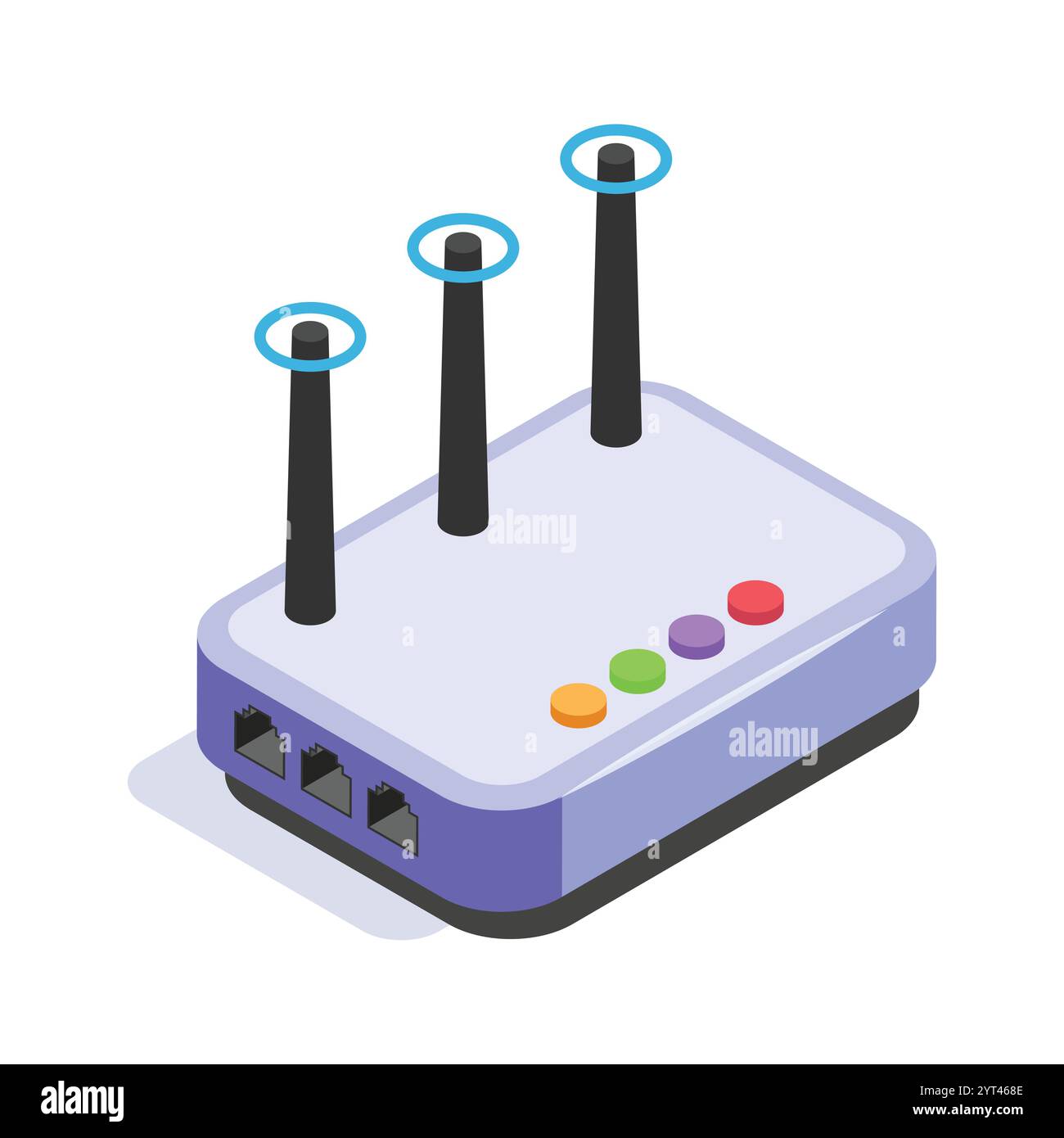 Take your hands on this amazing isometric icon of wifi router Stock ...