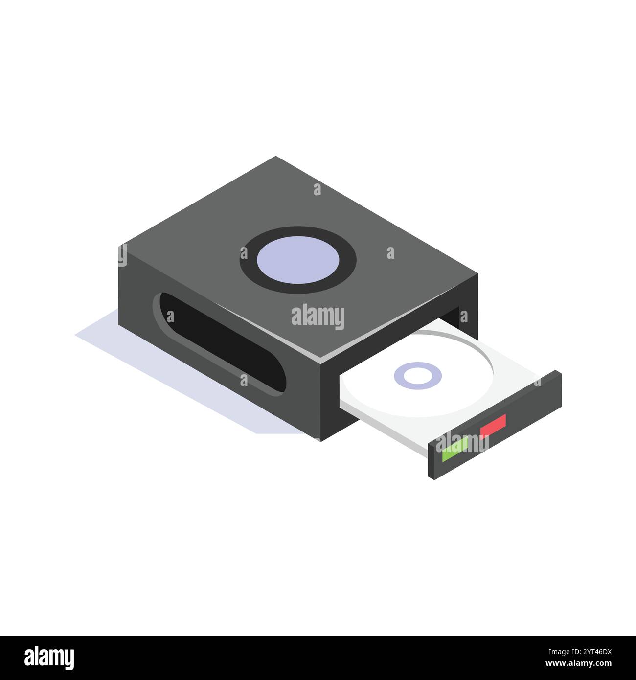 Isometric CD ROM icon, ideal for media, storage, and retro technology ...