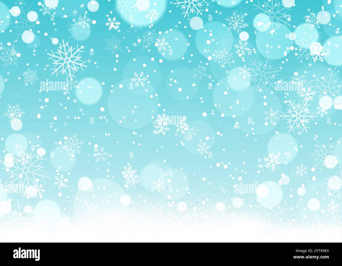 Christmas background with a snowflakes and bokeh lights design Stock ...