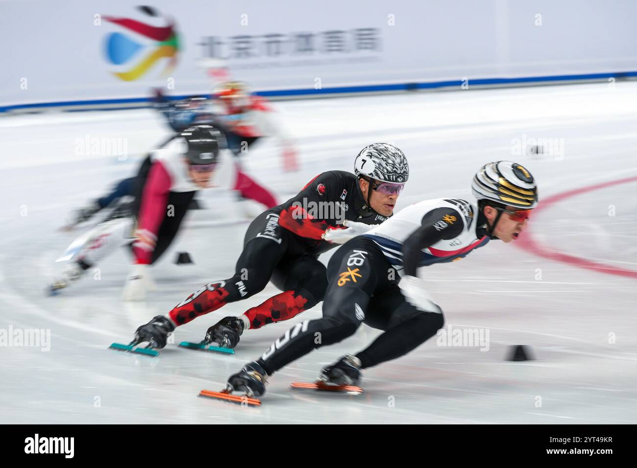 Kim Tae Sung of South Korea, right, is chased by Jordan Pierre-Gilles ...