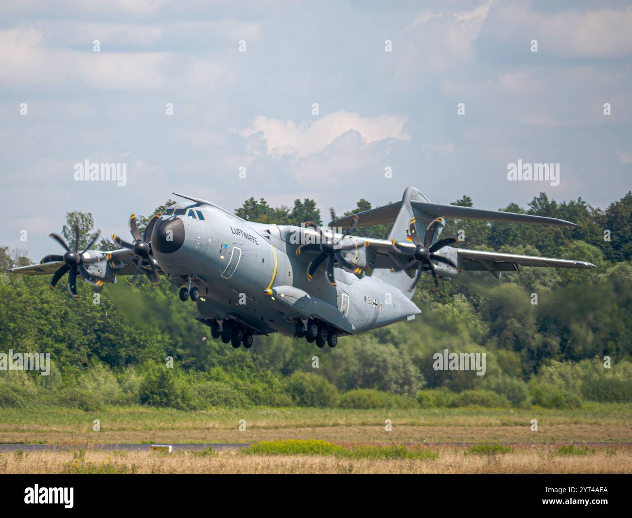 A German Air Force Airbus A400M during a NATO exercise: modern military ...