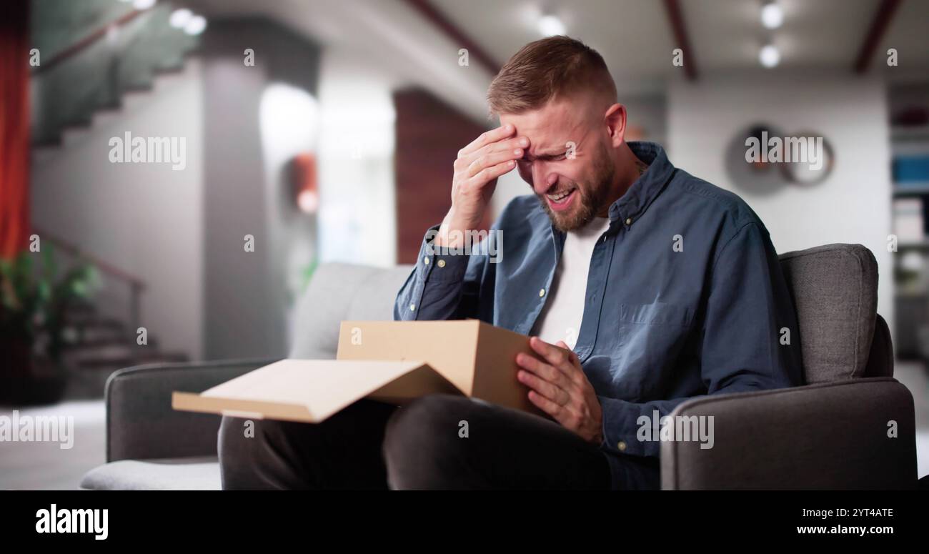 Wrong parcel upset young hi-res stock photography and images - Alamy