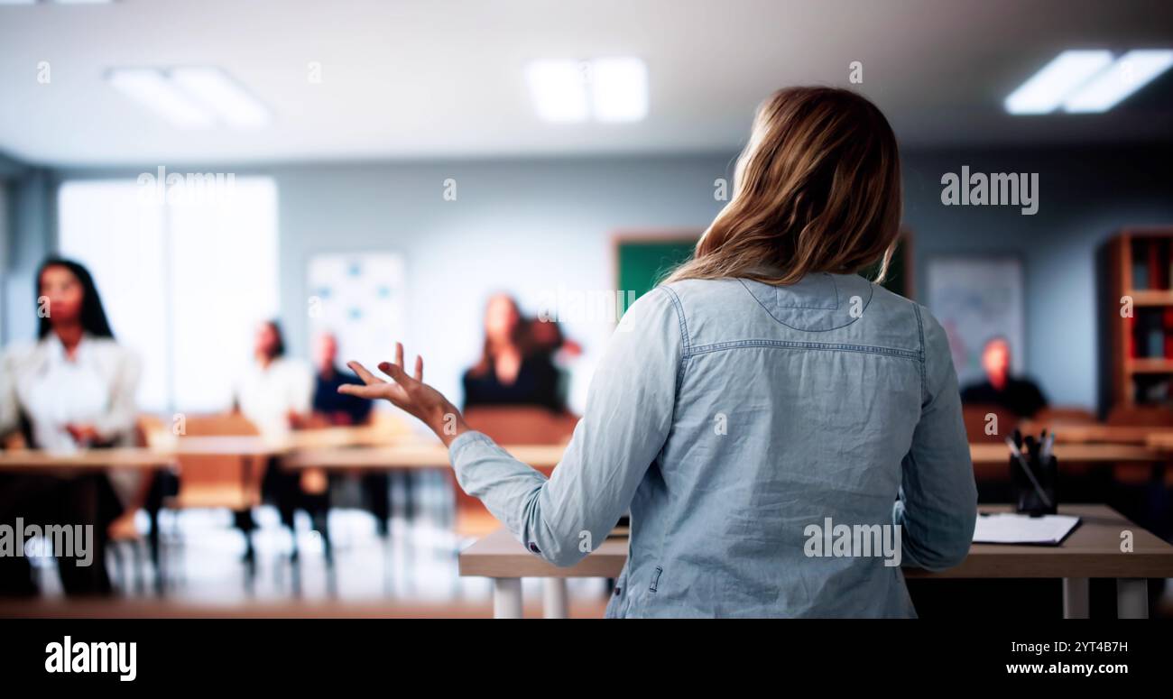 Professor Teacher Classroom Teaching Students. Education And Technology ...