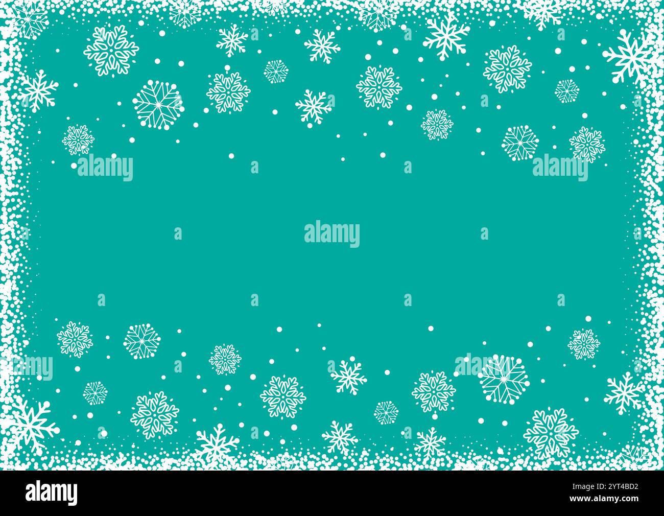 Christmas background with a decorative snowflake border design Stock ...