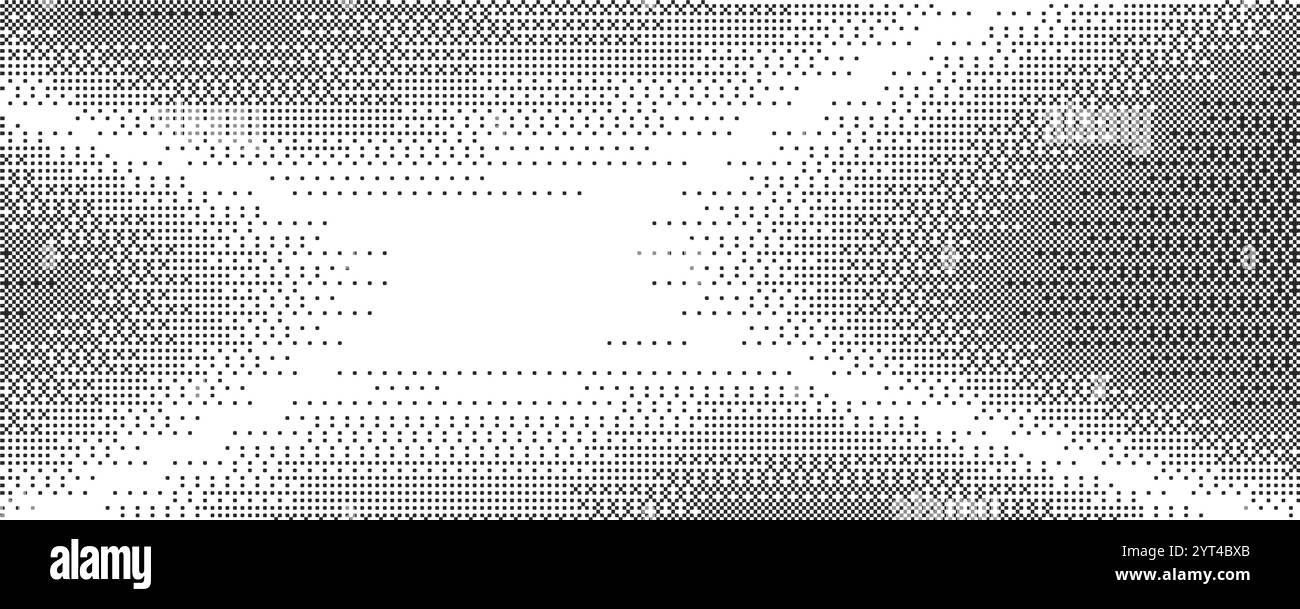 Bitmap pattern with pixel texture. Dotted gradient. Retro vector ...