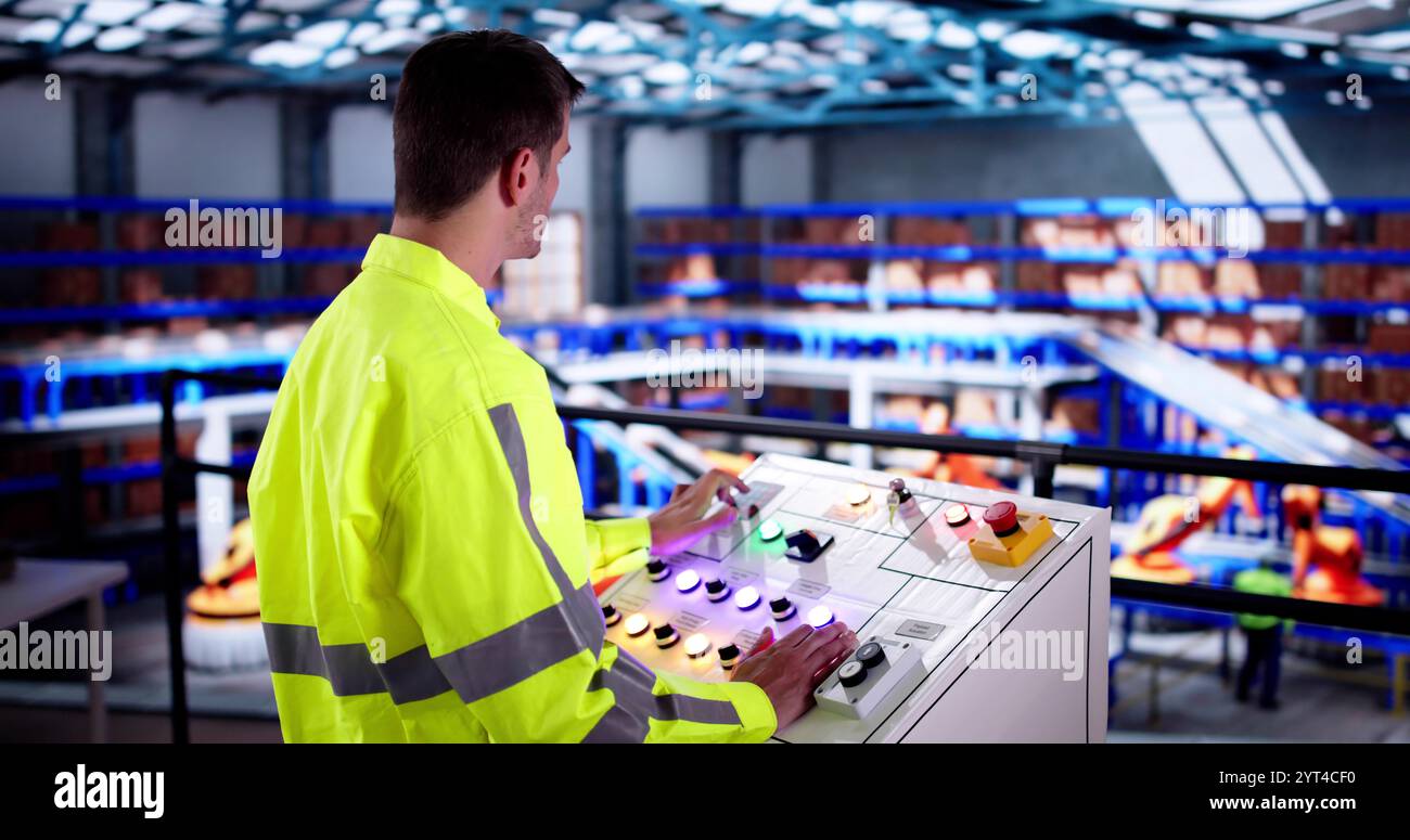 Fulfilment Center Warehouse Control Panel And Switch Board Stock Photo ...