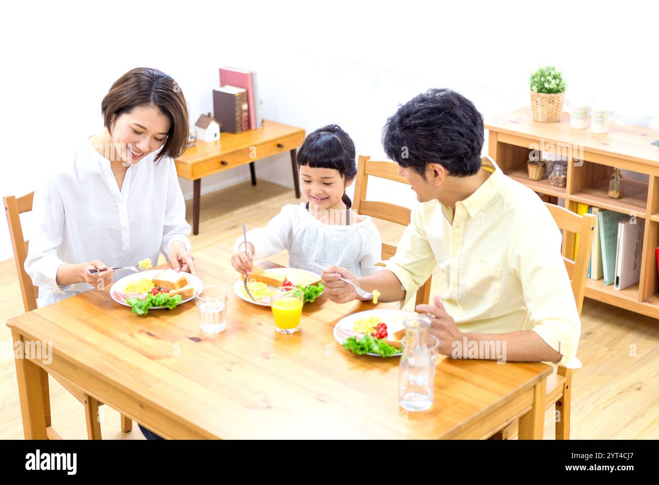 Family breakfast time Stock Photo - Alamy