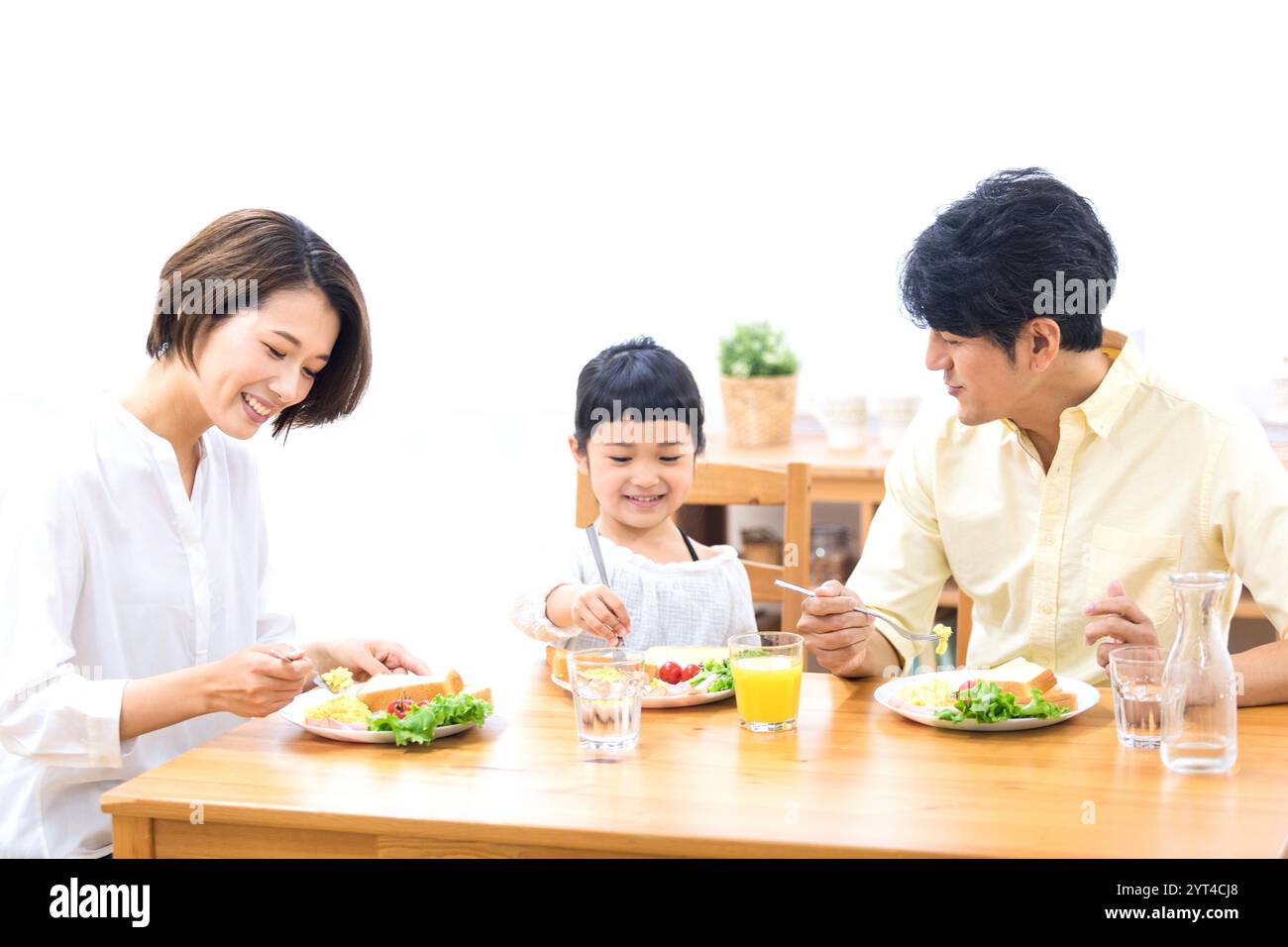 Family breakfast time Stock Photo - Alamy