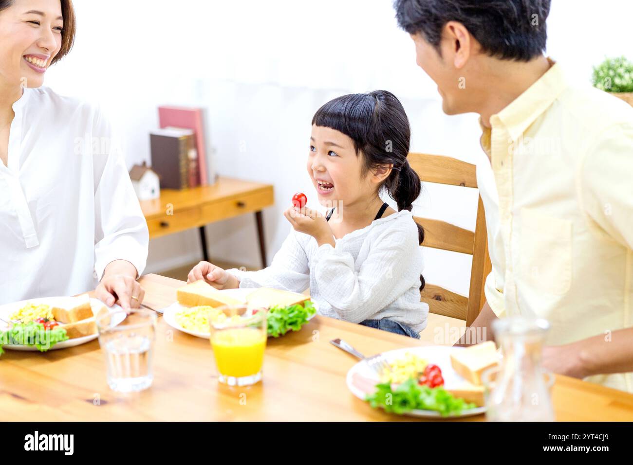 Family breakfast time Stock Photo - Alamy