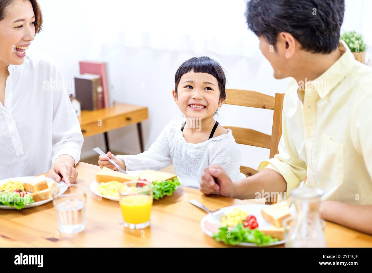 Family breakfast time Stock Photo - Alamy