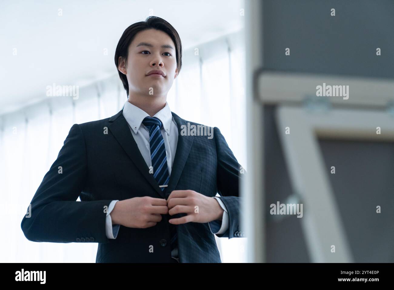 Man getting ready for work Stock Photo - Alamy