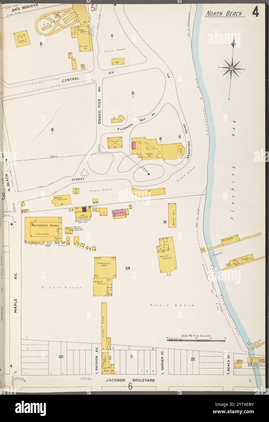 Queens V. 5, Plate No. 4 [Map bounded by Grand Blvd., Flushing Bay ...